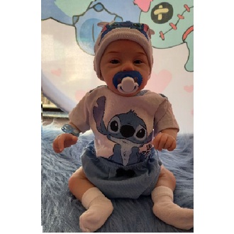 Boneca Reborn Menino Stitch Vinil Siliconado Realista | Shopee Brasil