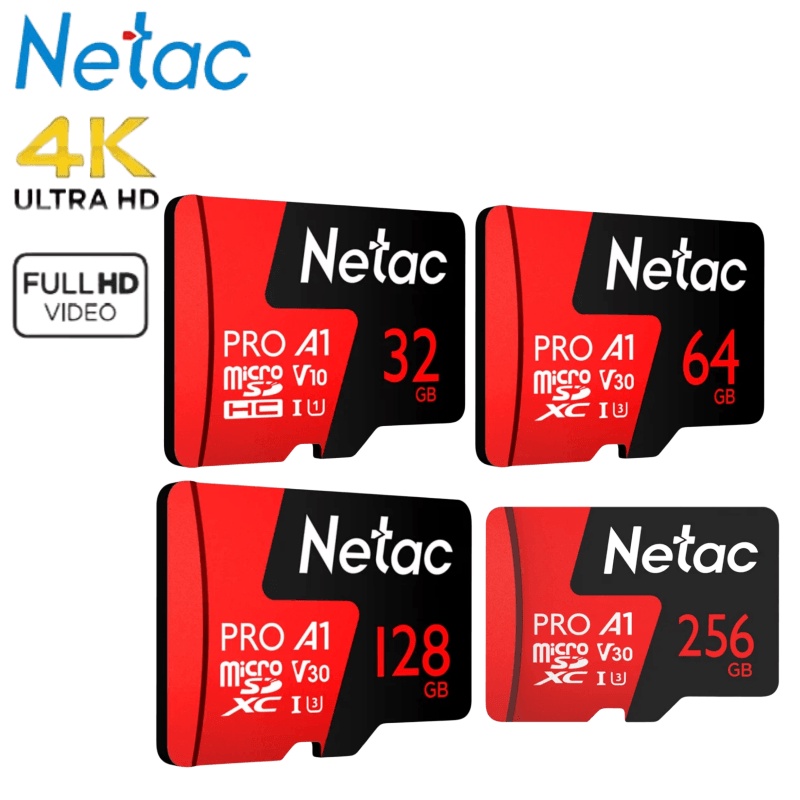 Netac Micro Cartão SD TF De Alta Velocidade 256GB 128GB 64GB 32GB Para ...