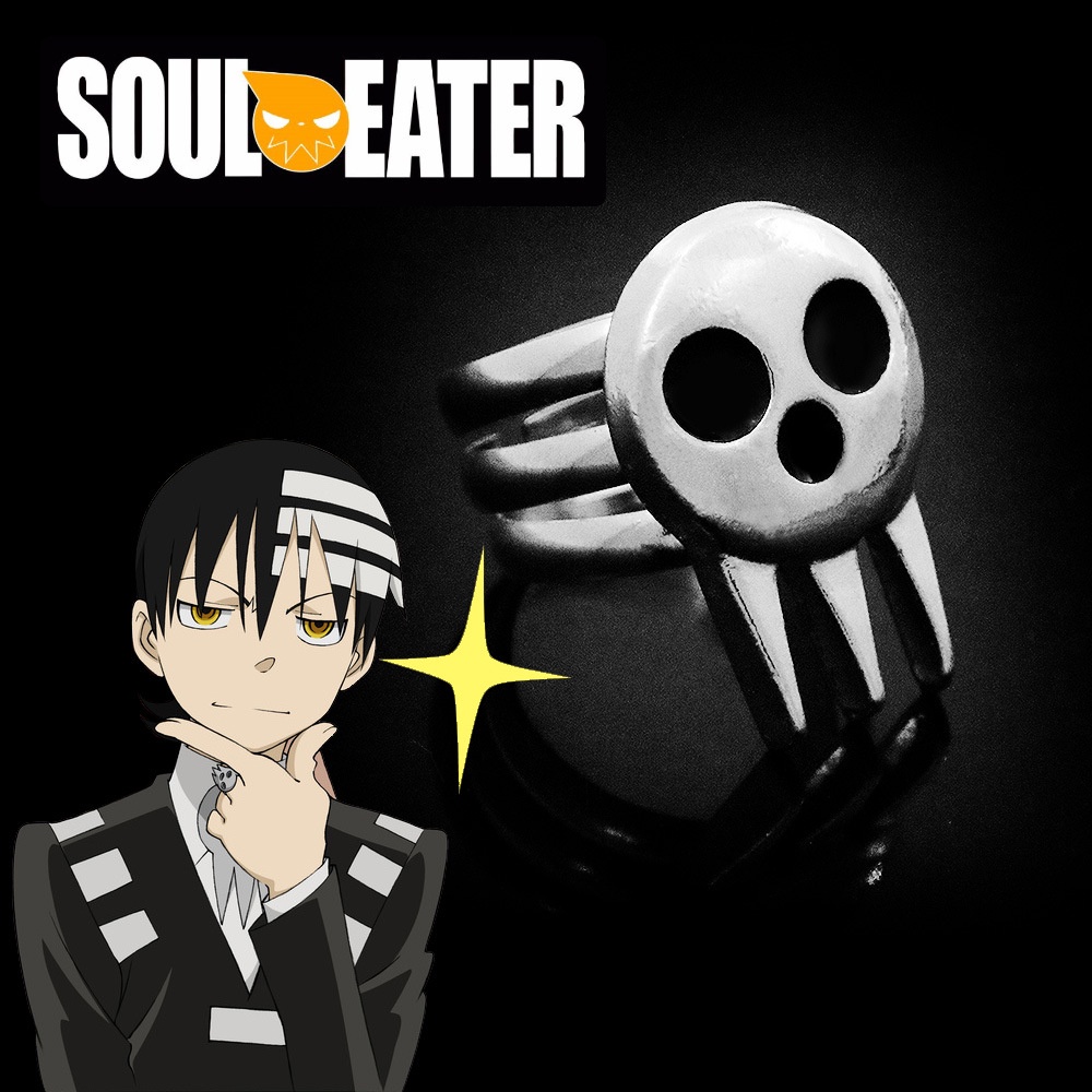 Anime Soul Eater Death The Kid Cosplay Anéis Unissex Anel Ajustável ...