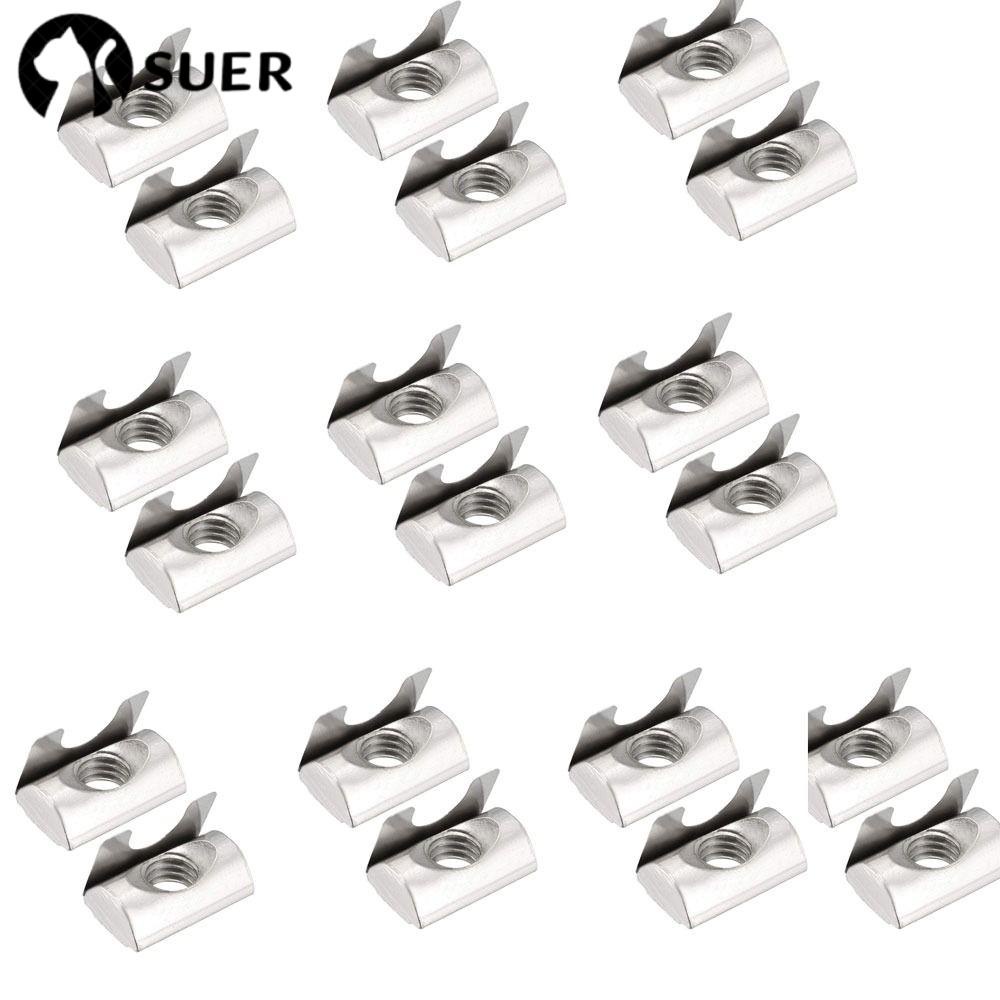 SUEBR 20PCS Porcas De Fenda Deslizantes , Porca Retangular M8 Em Forma ...