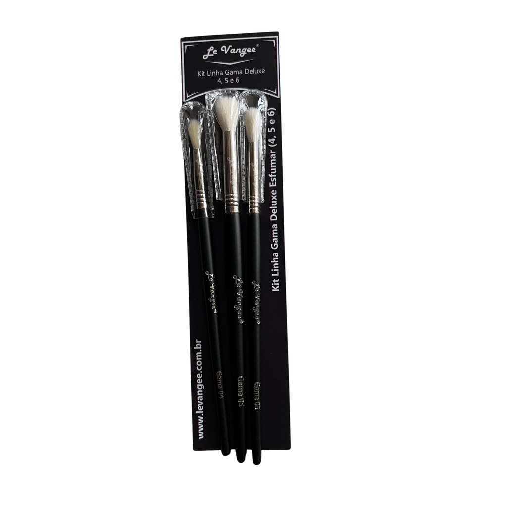 KIT GAMA DELUXE (4,5 E 6) 3 PINCEIS PARA ESFUMAR - LE VANGEE | Shopee ...