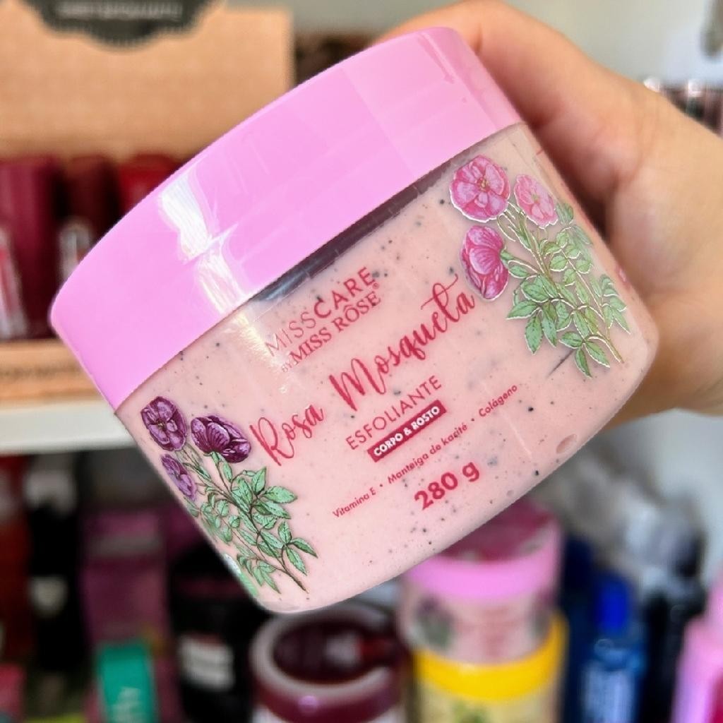 Esfoliante Corporal Corpo e Rosto Rosa Mosqueta Miss Rôse 280g | Shopee Brasil