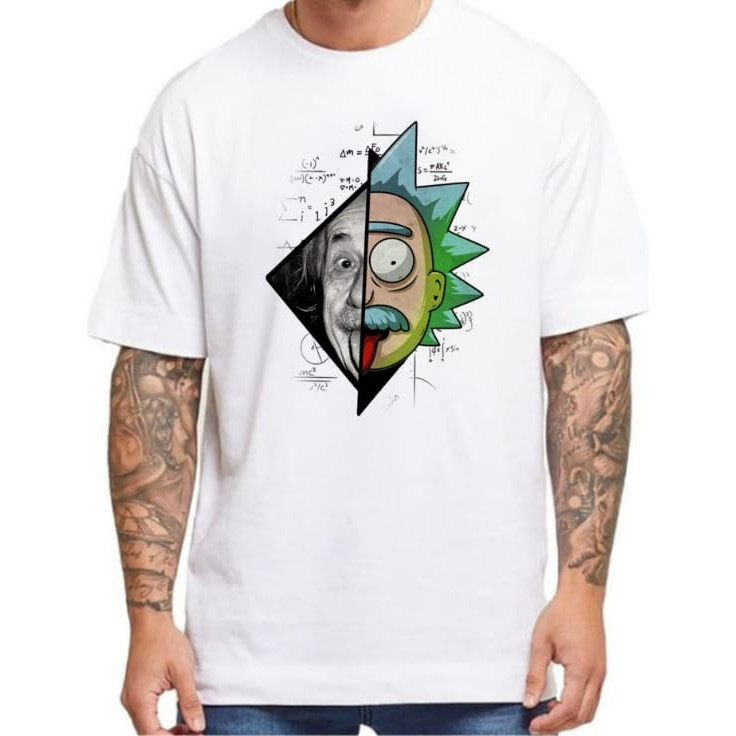 Camiseta Rick And Morty Einstein Oversized Premium | Shopee Brasil