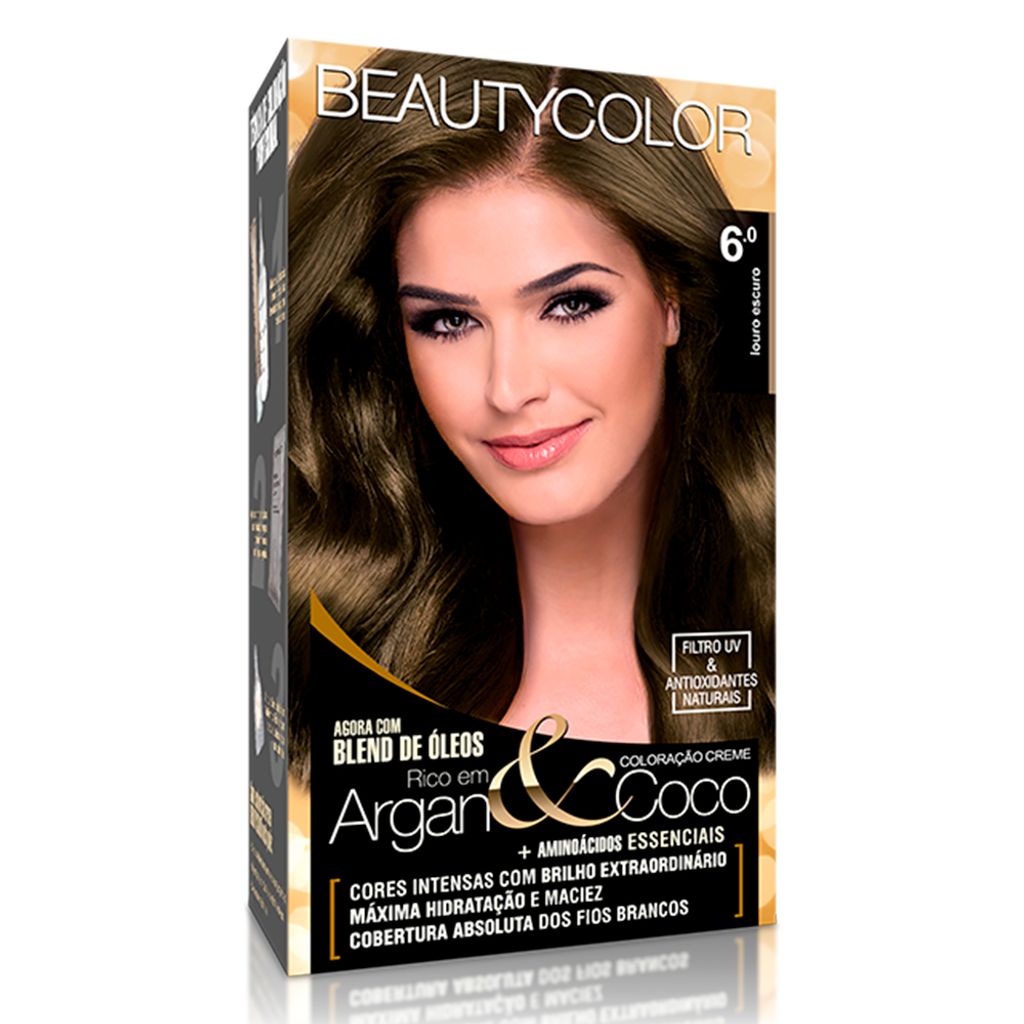 Kit Tintura Beauty Color Louro Escuro 6.0 | Shopee Brasil