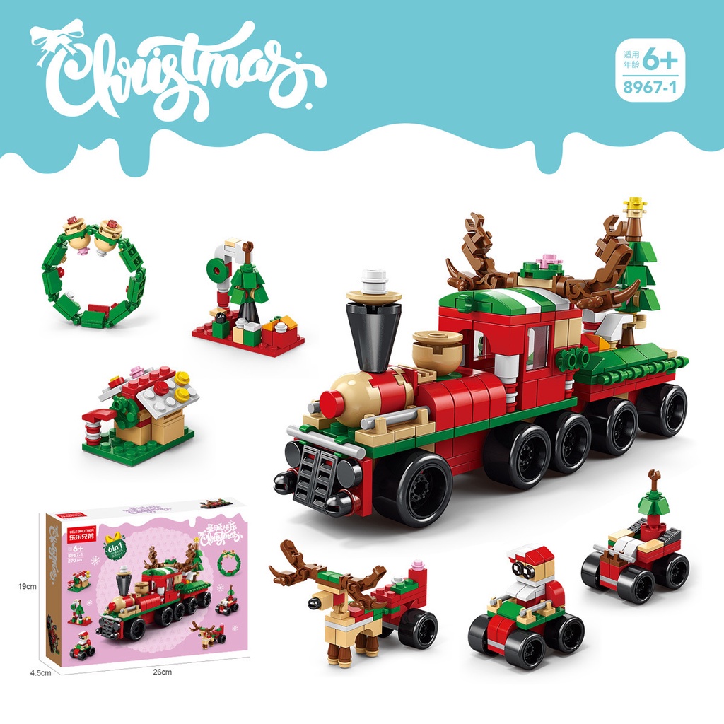 Blocos de Natal Elk Christmas Tree Building Blocks Pequenos blocos de ...