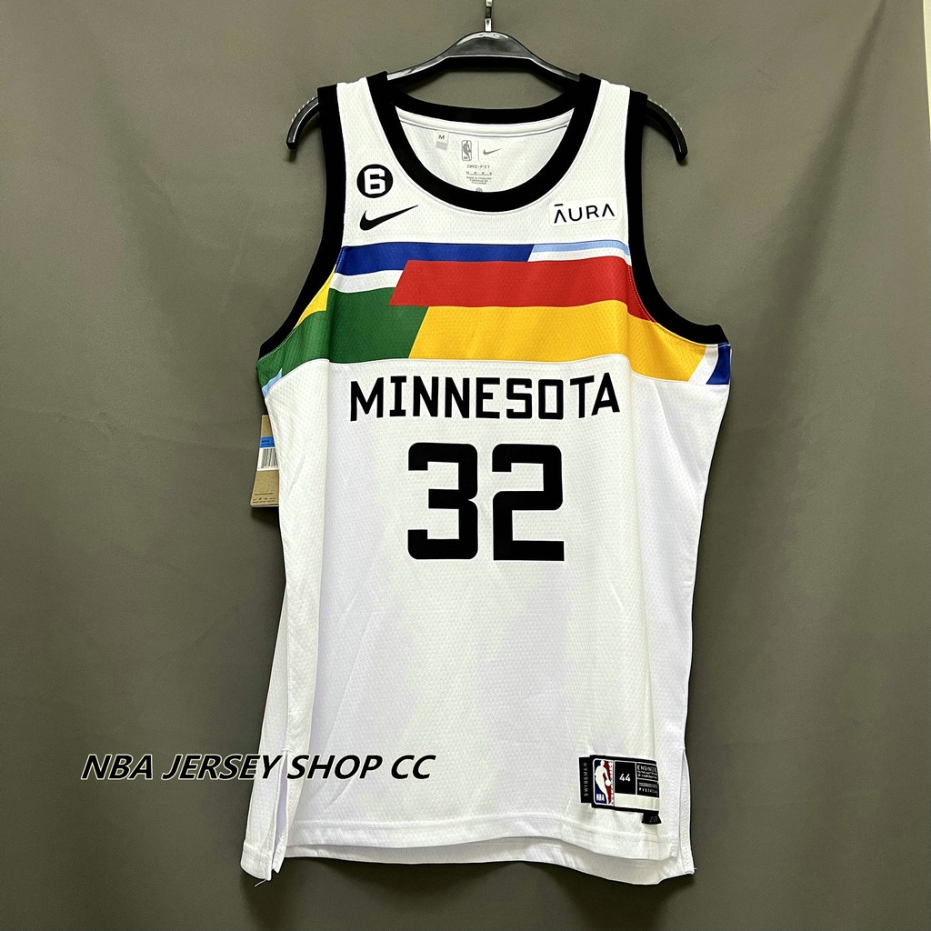Novo Original NBA 2022-23 Minnesota Timberwolves City Edition # 32 Karl ...