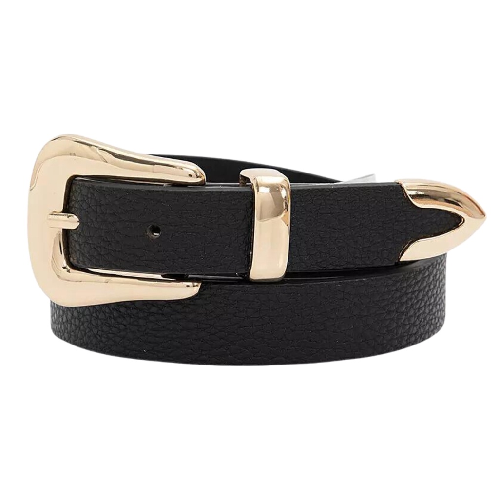 Cinto Fino Fivela Dourada Brenda | Shopee Brasil