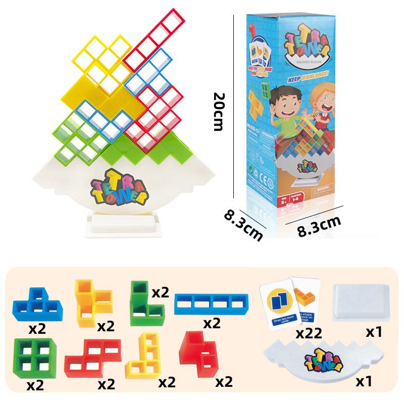 3d Tetra Tower Game Stacking Stack Building Blocks, Balance Puzzle ...