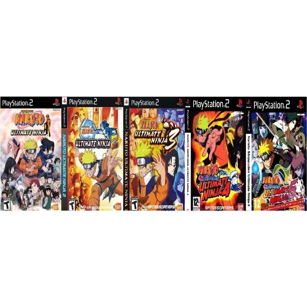 5 Jogos ps2 Naruto Ultimate do 1 ao 5 | Shopee Brasil