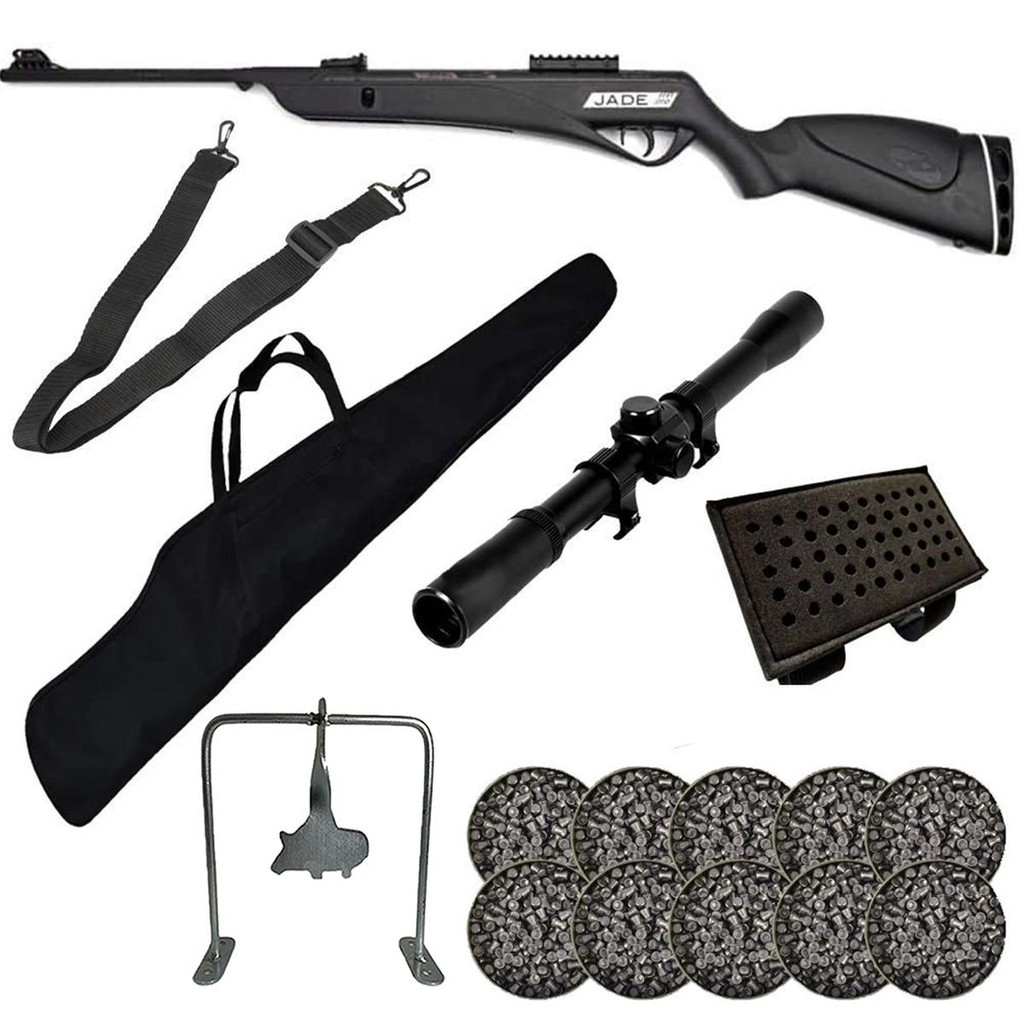 Carabina de Pressão Jade Pro Nitro 5.5mm CBC+ Luneta+ Chumbos+ ...