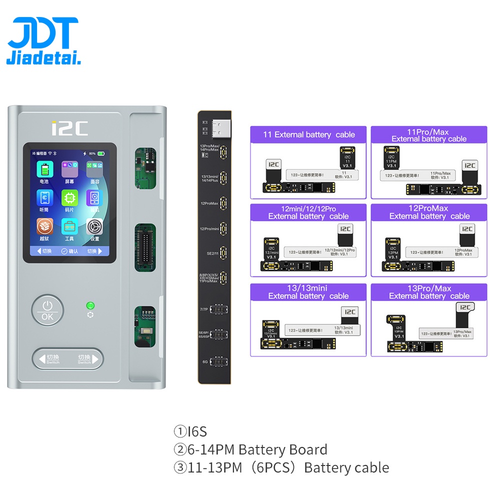 Programador Inteligente i2C i6S Para Telefone 6-14 ProMax Face ID Tela ...