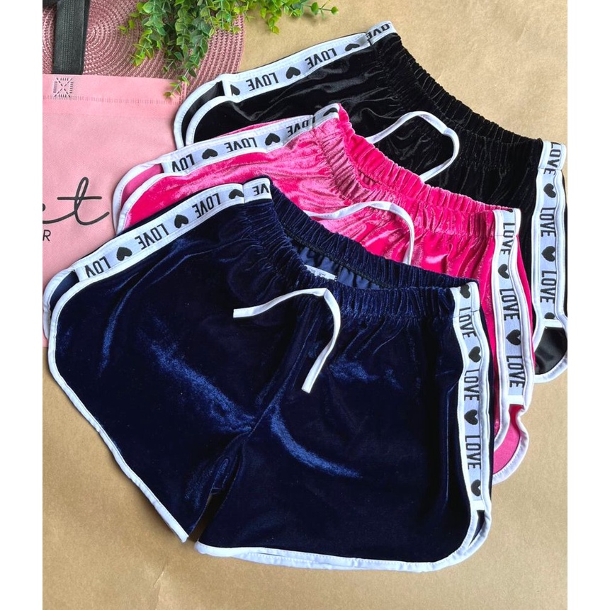 Shorts Veludo Alice | Shopee Brasil