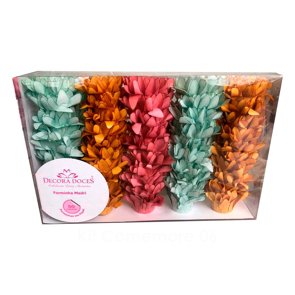 50 Forminhas Madri Decora Doces Flor Fino Doces Varios Tons | Shopee Brasil