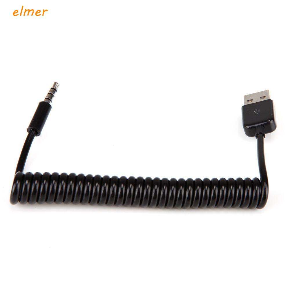 Cabo De Dados ELMER 3.5mm Para USB Adequado Carro MP3 1m De Comprimento ...