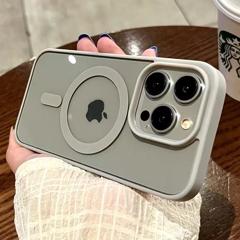 Carga Sem Fio De Luxo Magsafe Transparente Para iPhone 15 11 12 13 14 Pro Max Plus Capa De Pára ...