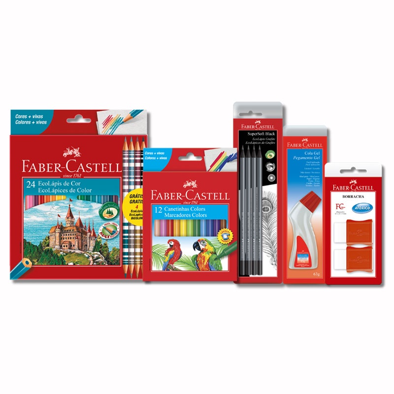 Kit Escolar Fundamental I Faber-Castell | Shopee Brasil