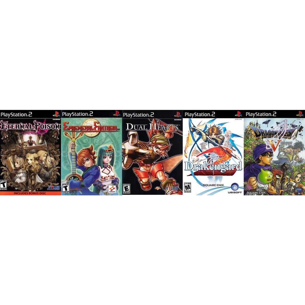5 Jogos Ps2 Rpg Eternal Poison Dragon Quest 5 e Outros cc | Shopee Brasil
