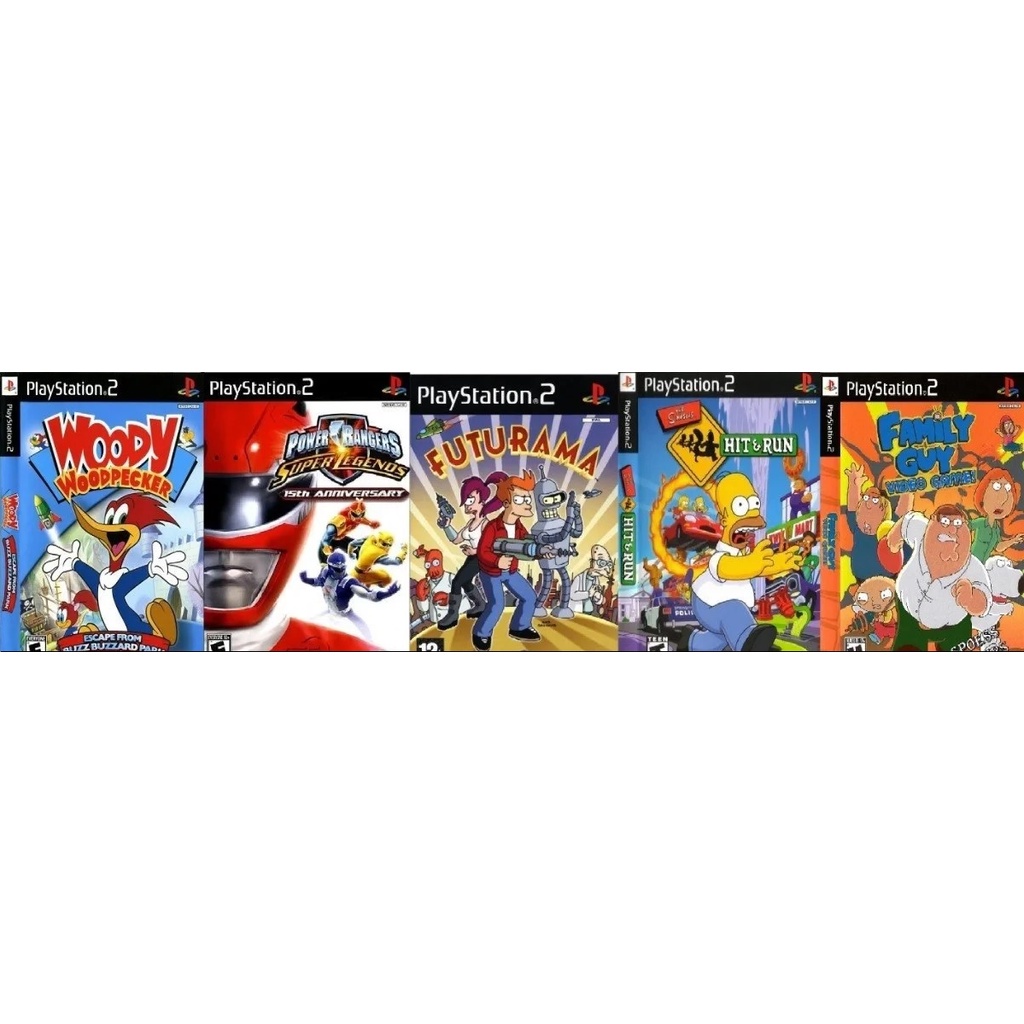 5 Jogos Ps2 Woodpeckers Power Rangers Futurama ps | Shopee Brasil