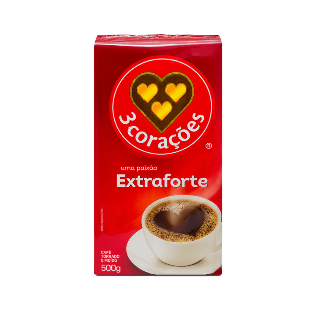 Cafe 3 coracoes vacuo extra forte 500g | Shopee Brasil