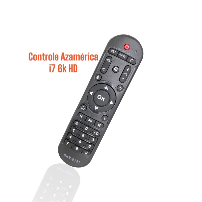 Controle Remoto Azamerica i7 6k ultra HDR ( Azamérica ) | Shopee Brasil