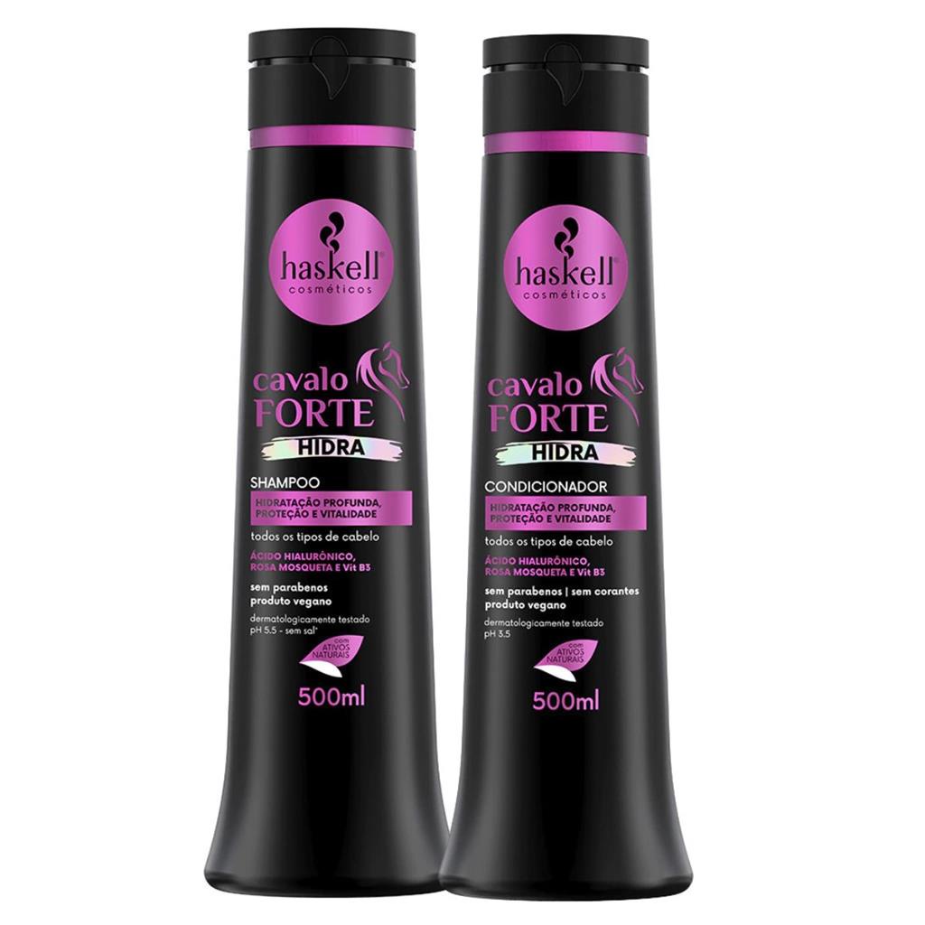 Kit Shampoo e Condicionador Cavalo Forte Hidra Haskell 500ml | Shopee Brasil
