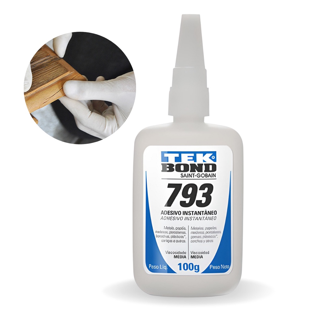 Cola Adesivo Instantânea Tekbond 793 Frasco 100g Multiuso Super Cola ...