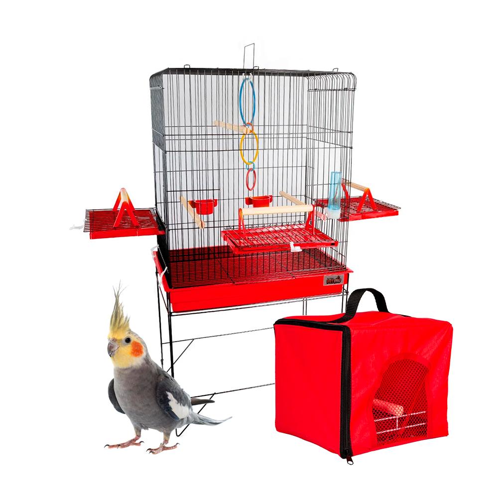 Viveiro Gaiola Calopsita Aves Confort Triplex Luxo com Bolsa | Shopee ...