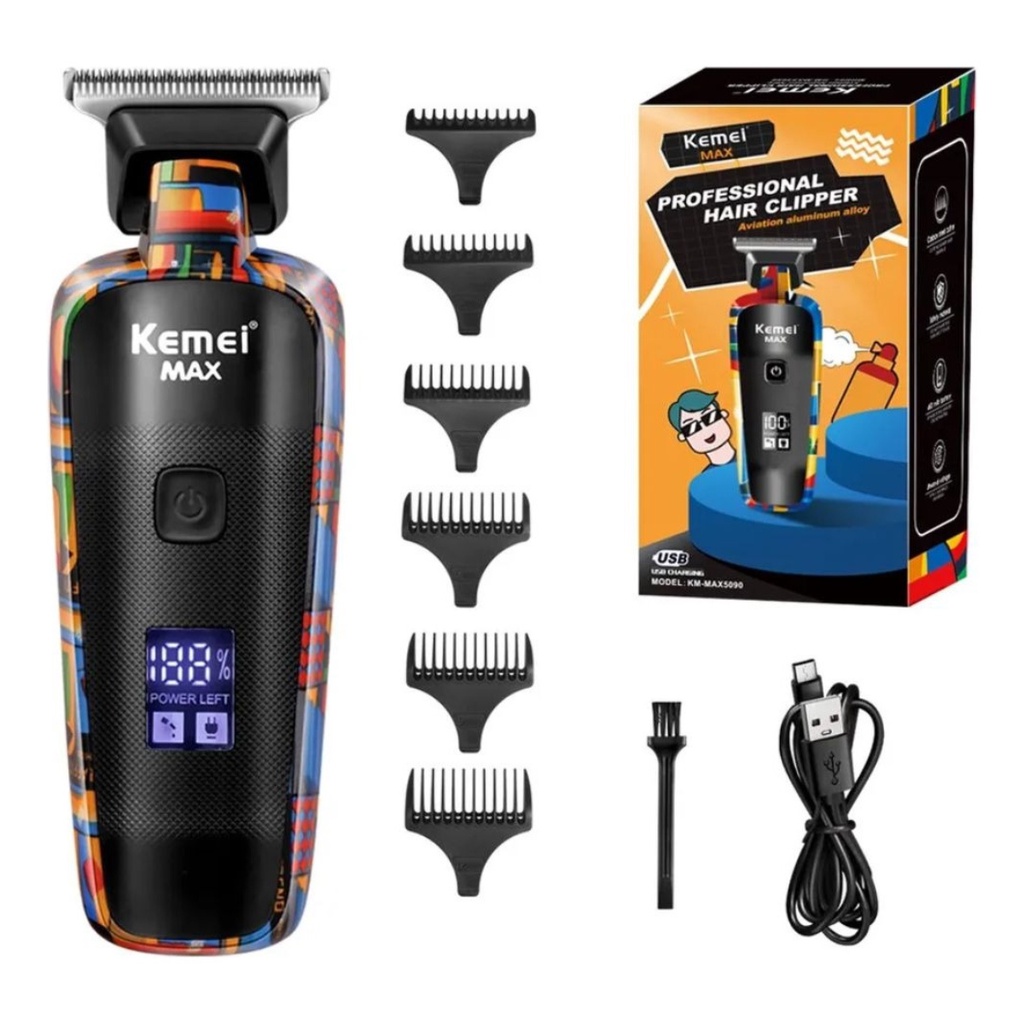 Máquina de Acabamento Profissional Barbearia Kemei MAX 5090 ...