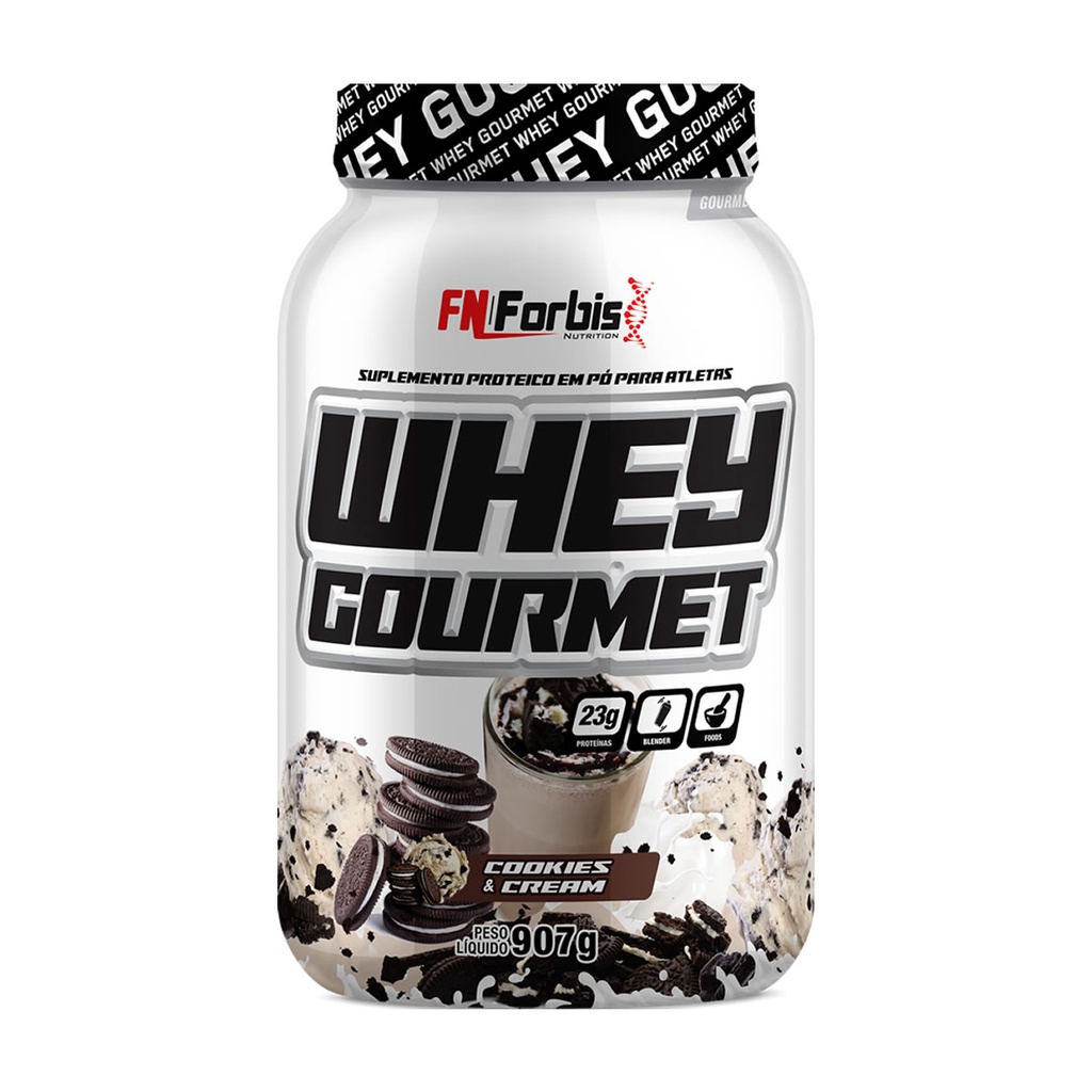 Whey Protein Gourmet 900 G - Fn Forbis (cookies And Cream) | Shopee Brasil