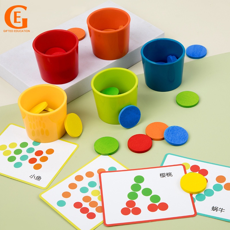 Classificação Da Copa Colorida Montessori Toy Kid Sorting Cup Set ...