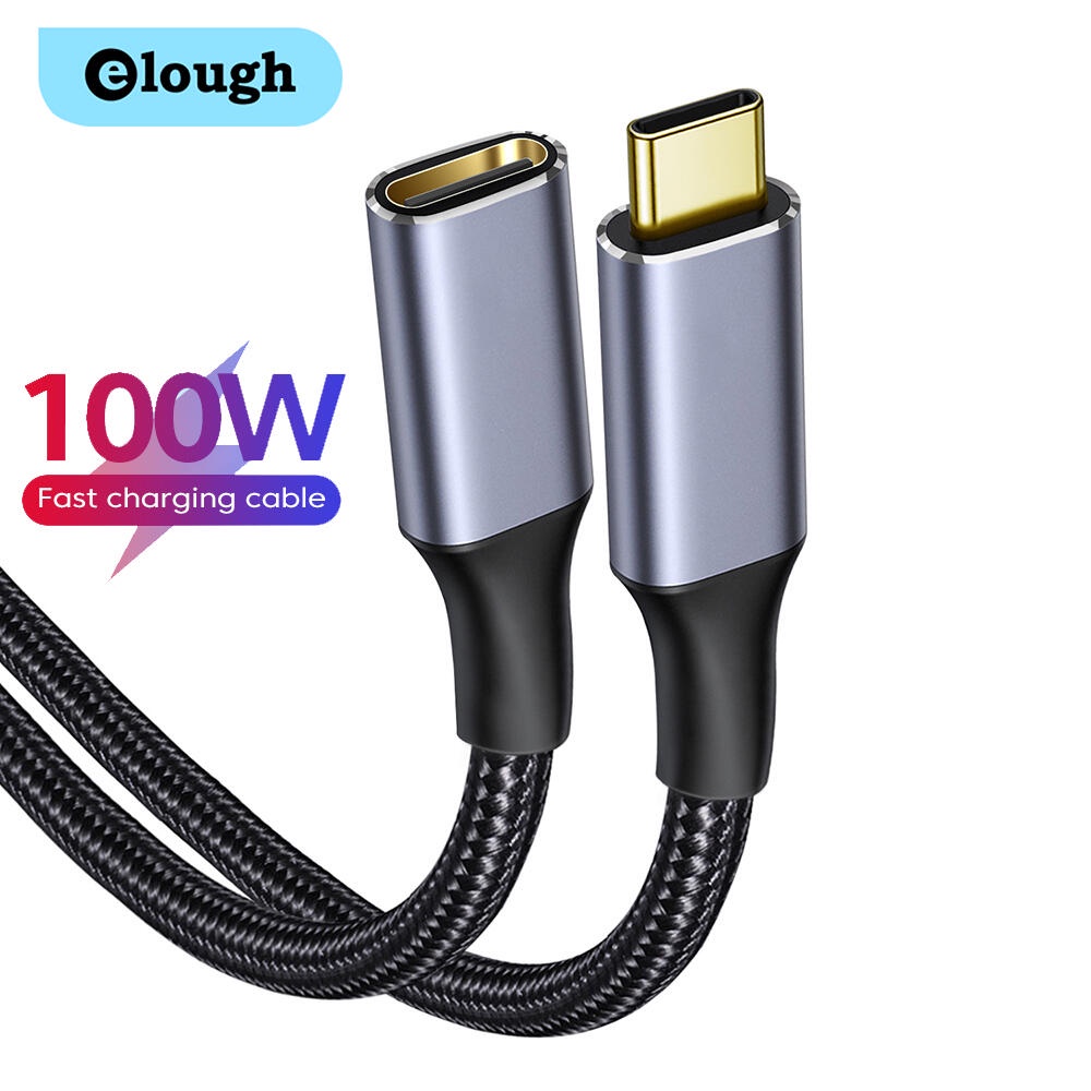 Cabo Extensor Elough 10Gbps USB C De 100W De Carga Rápida Tipo | Shopee ...