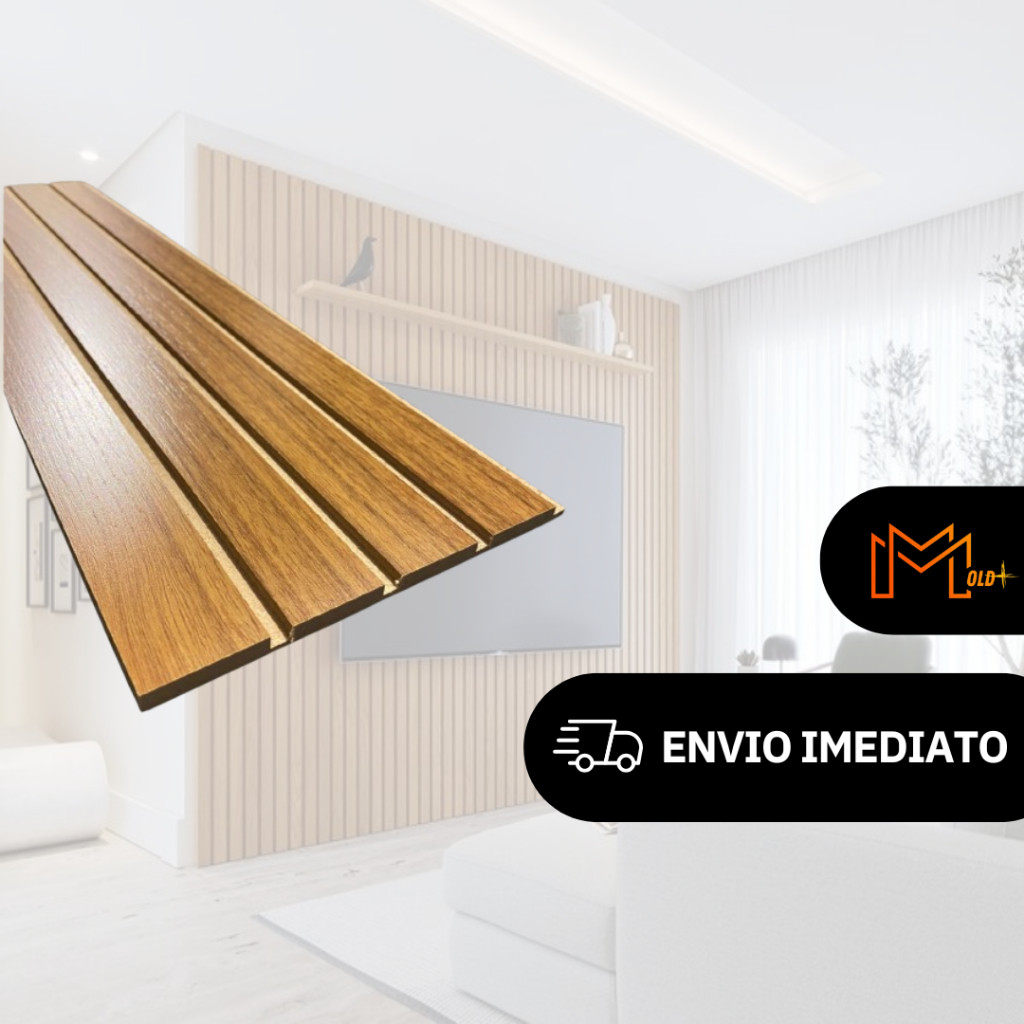 CONJUNTO COM 10 PAINÉIS RIPADOS EM MDF 45X11CM – ESTILO MODERNO PARA ...