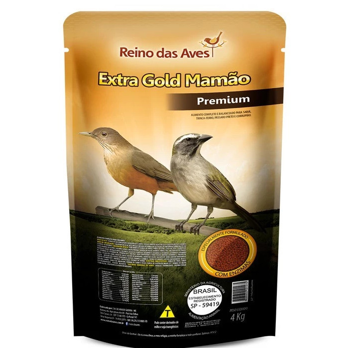 EXTRA GOLD MAMÃO- Fracionado 2Kg- REINO DAS AVES | Shopee Brasil