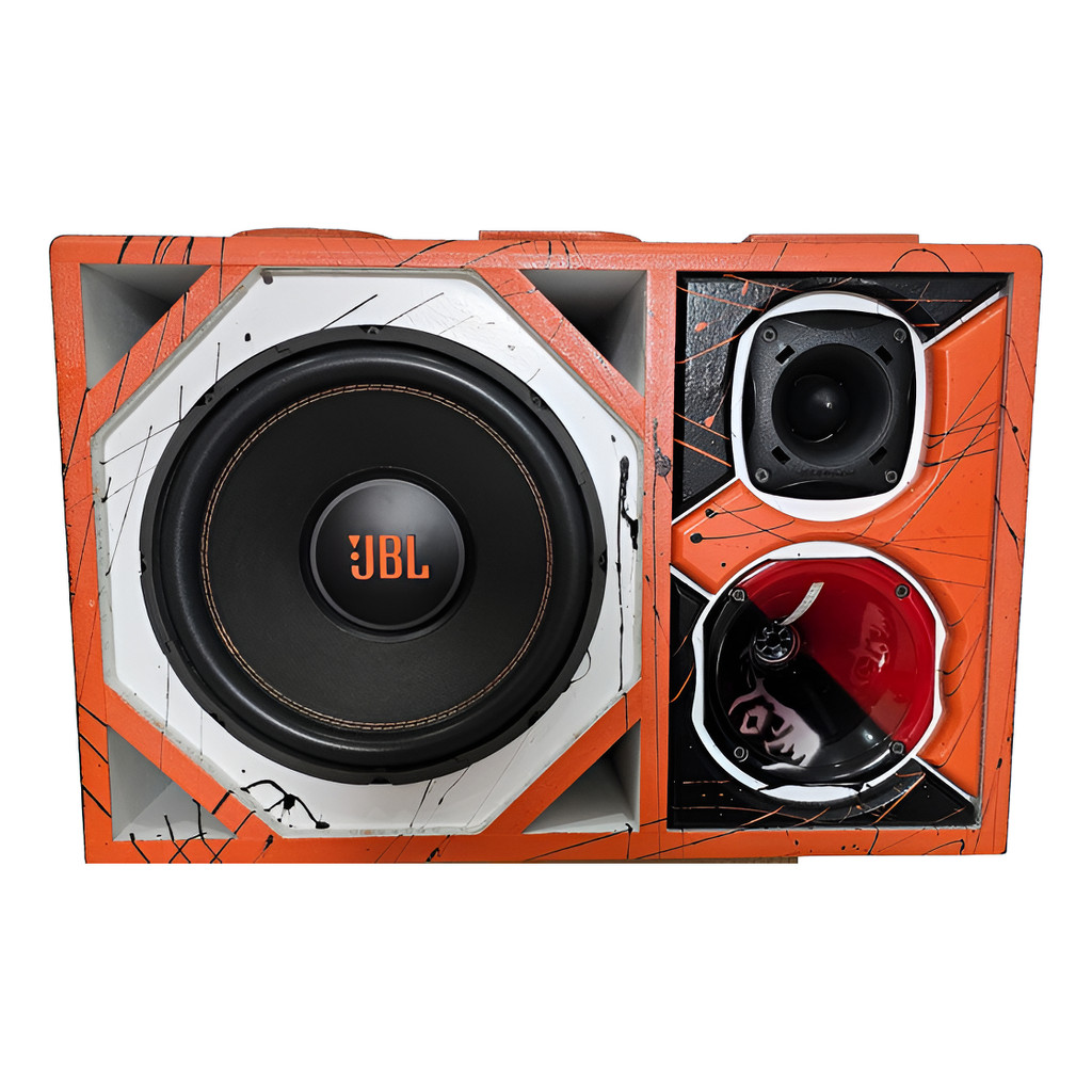 Caixa Trio Jbl Amplificada Personalizada 600w Led Carro 12v | Shopee Brasil