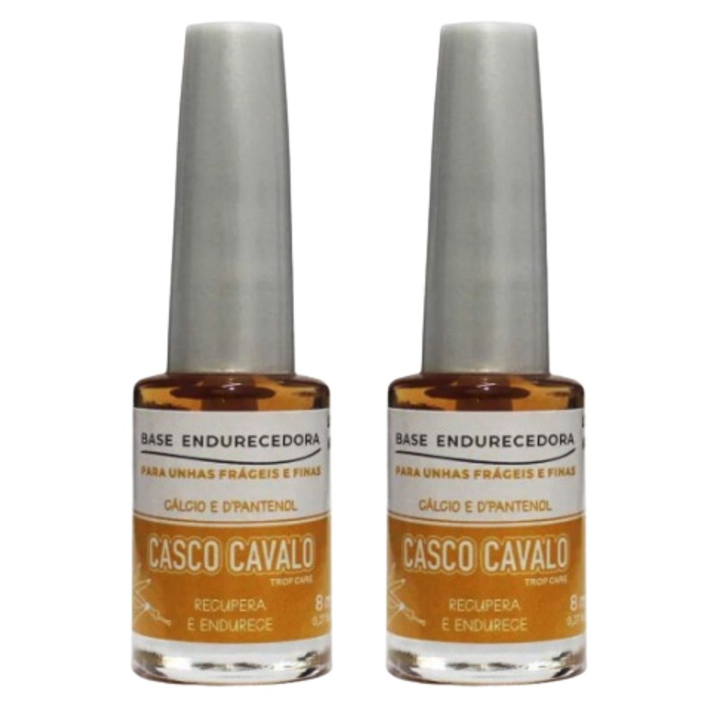 Kit 2 Base Endurecedora Casco Cavalo 8Ml - Trop Care | Shopee Brasil
