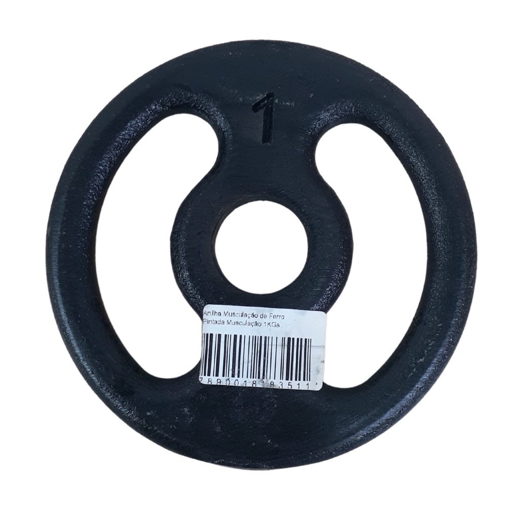Anilha Pintada Vazada Para Academia Musculação 1 Fit | Shopee Brasil