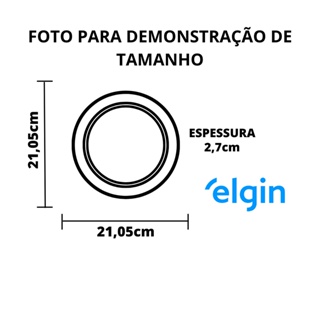 KIT 3 Painel Plafon Led Sobrepor Redondo 18w 6500K Elgin | Shopee Brasil