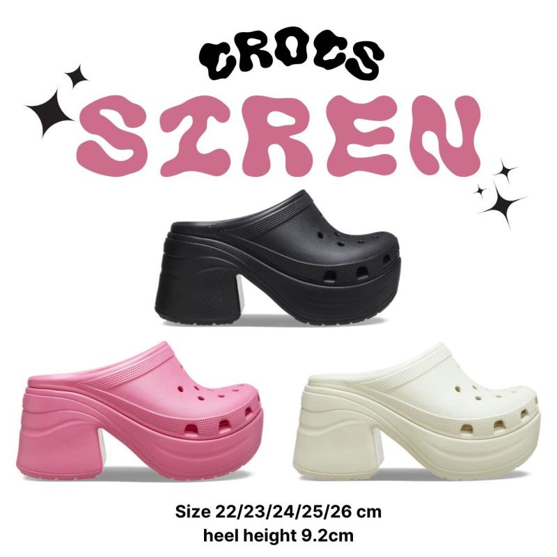Crocs SIREN CLOG Plataformas De Ossos 9CM # 208547 | Shopee Brasil