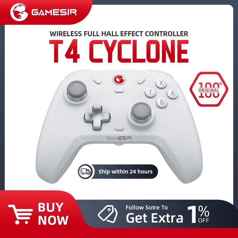 GameSir T4 Cyclone Pro 2.4G Sem Fio Bluetooth Gamepad Com Efeitos De Salão Vibratório Para ...