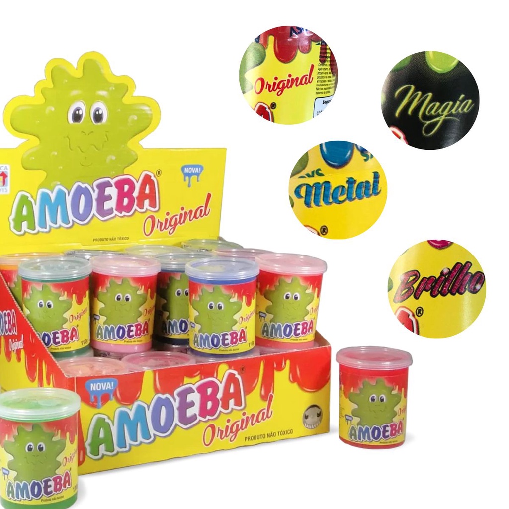 Amoeba Massinha de Brincar Sortido Colorido Brinquedo Sensorial ...