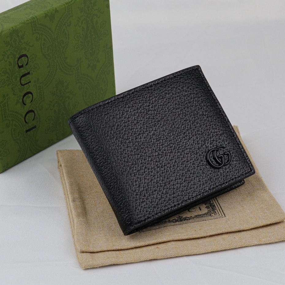 With Presente Verde box 】 Guc-ci Último GG Marvin Série Carteira Curta ...