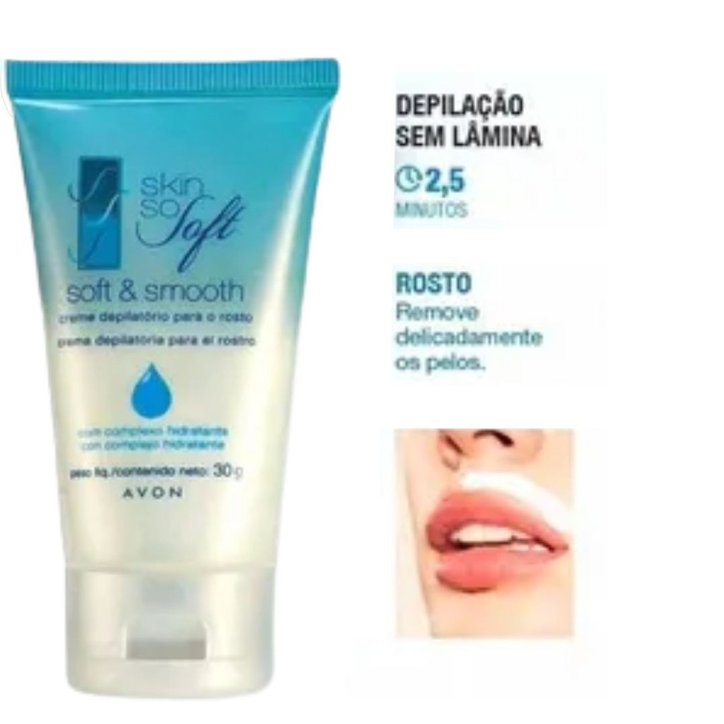 Creme Depilatório Para O Rosto Skin So Soft Avon 30g | Shopee Brasil