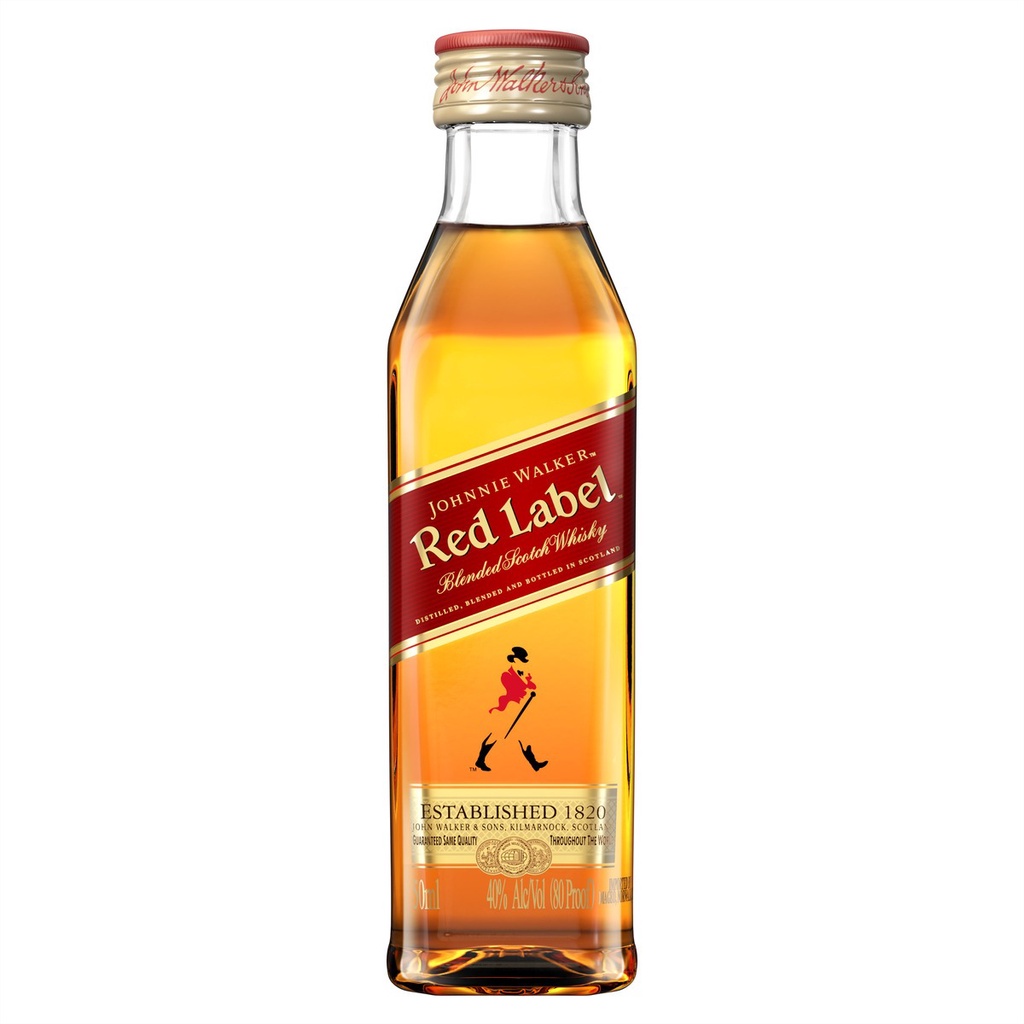 Miniatura Whisky Johnnie Walker Red Label 50ml | Shopee Brasil