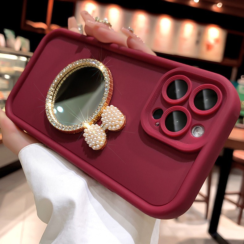 Capa protetora para telefone iPhone14Promax All-Inclusive Small Mirror ...