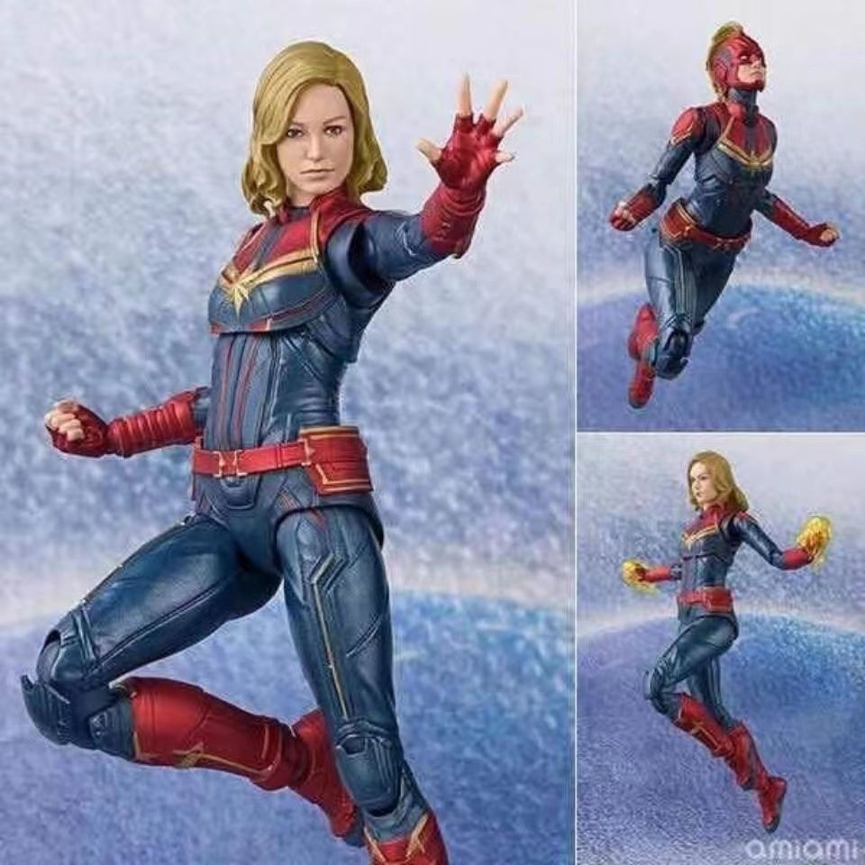 Brinquedo móvel SHF Marvel Avengers Handmatic Captain Marvel Models ...