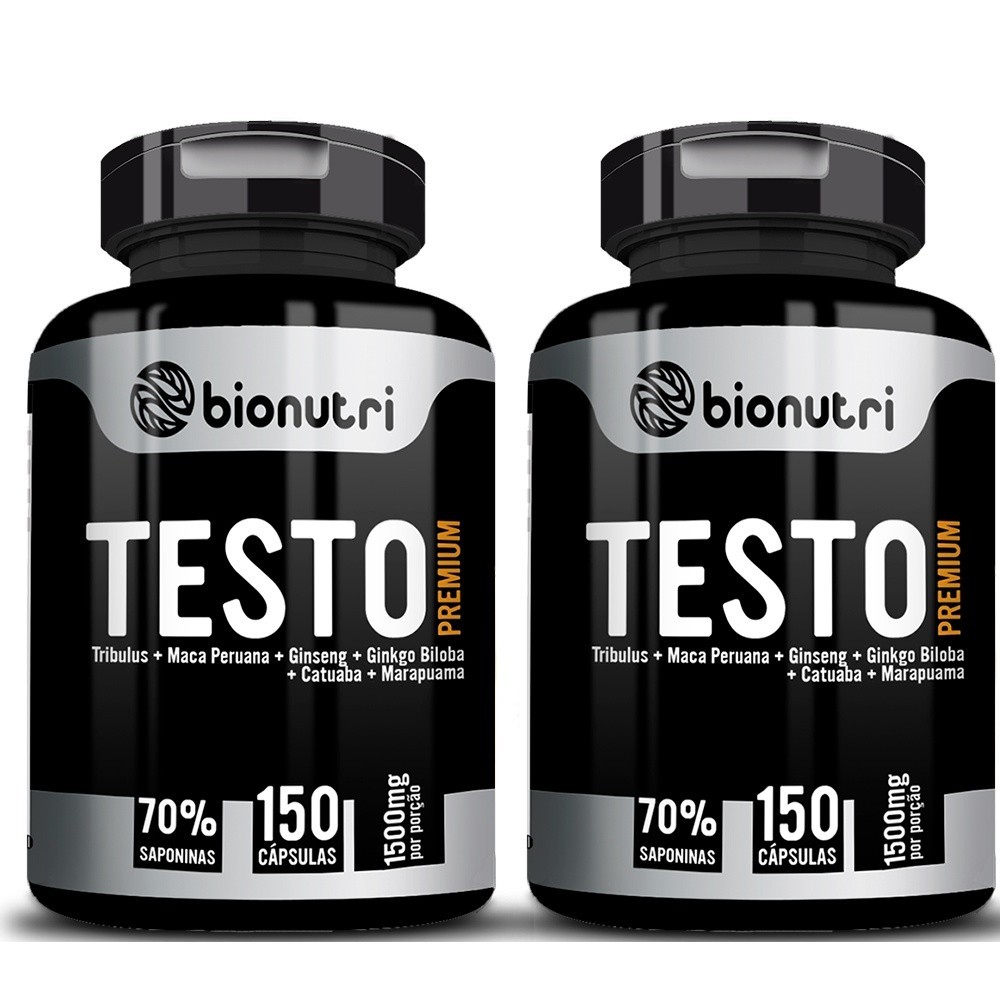 Kit 2X Testo Premium 150 Caps 1000 Mg | Shopee Brasil