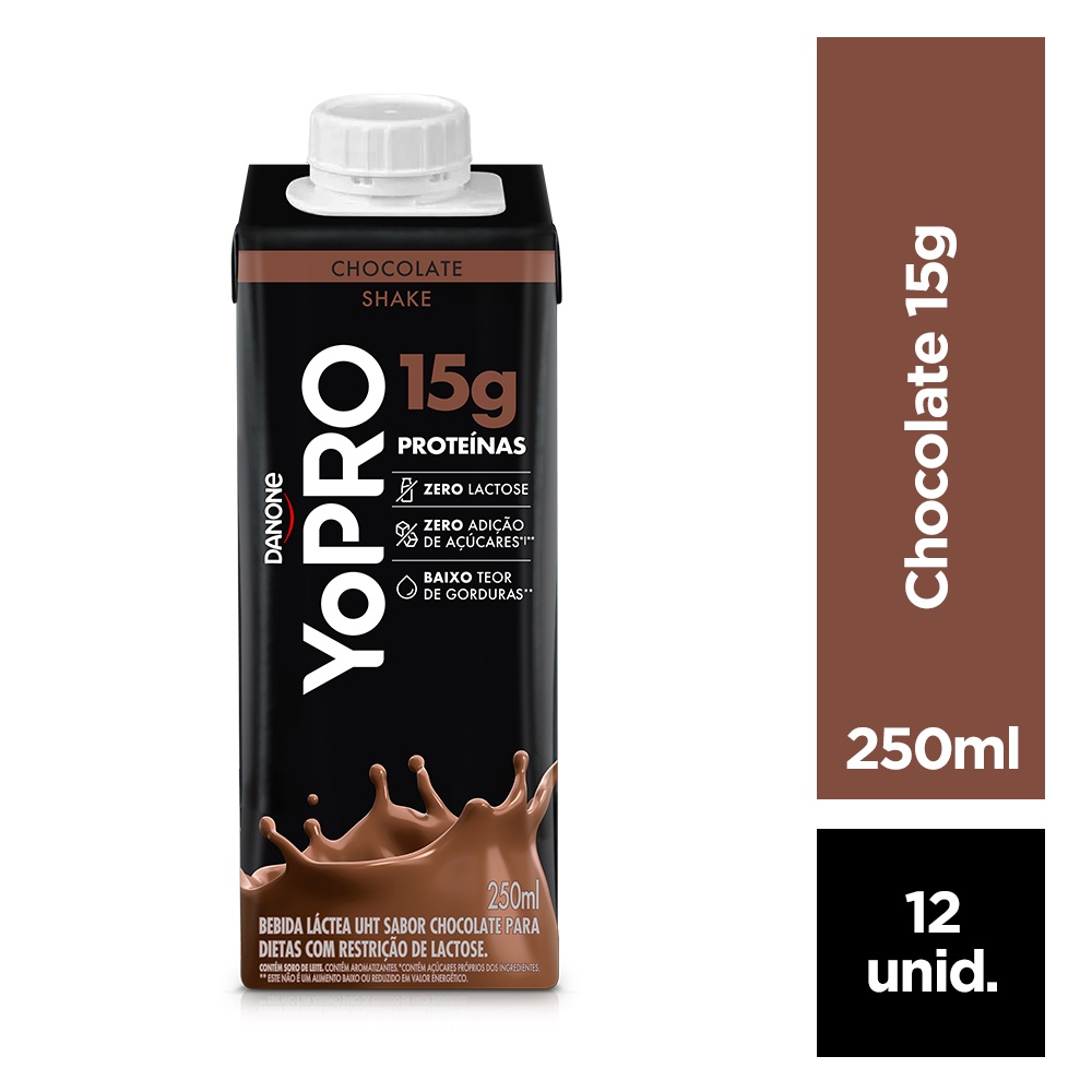 Pack 12 Unidades Yopro Chocolate 15g Protein 250ml | Shopee Brasil
