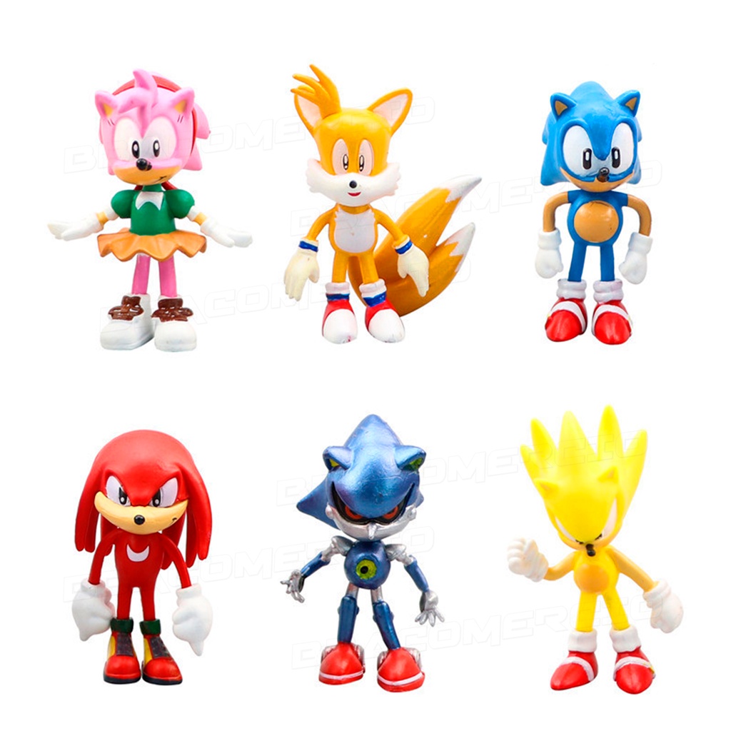 Bonecos Sonic Kit C/ 6 Conjunto Action Figure Pronta Entrega | Shopee ...