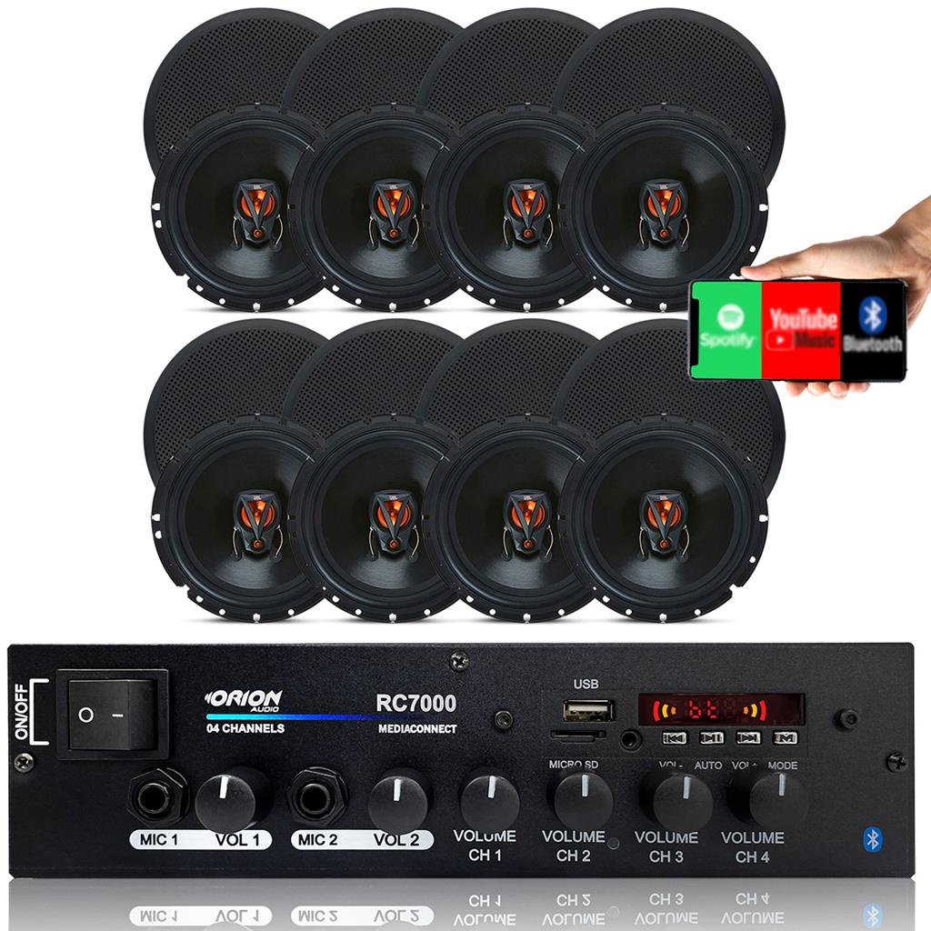 Amplificador De Som Rc7000 + 8 Caixas Jbl Som Teto Casa Pret | Shopee Brasil