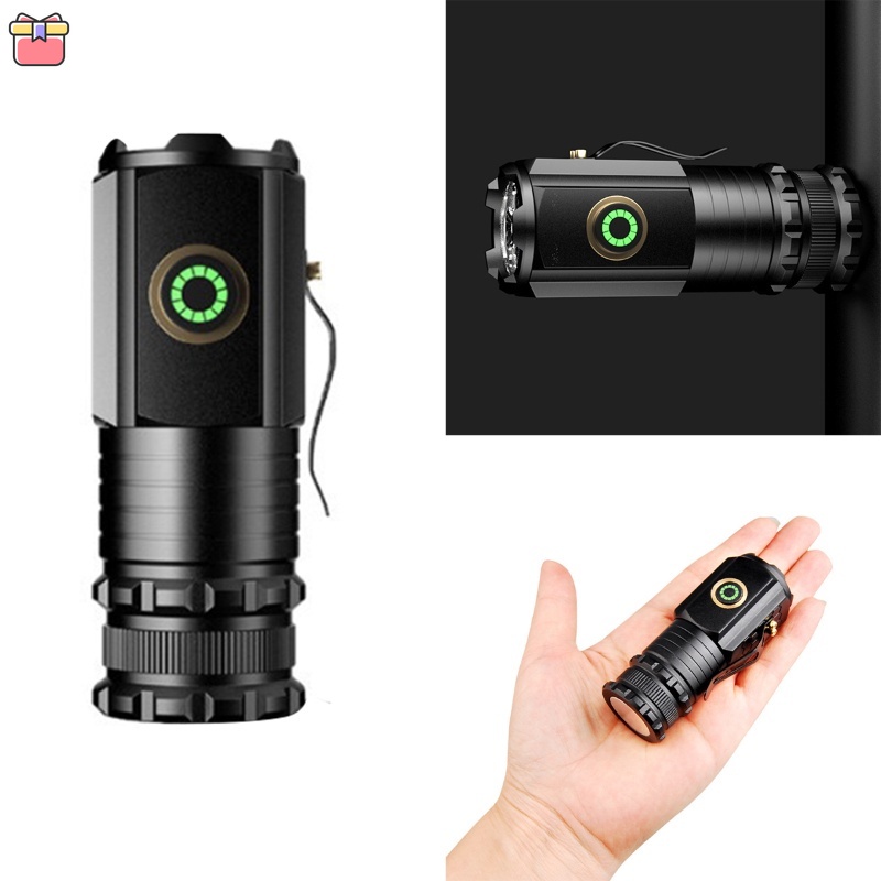 Lanterna De LED Potente Mini EDC 2000LM Super Brilhante USB ...